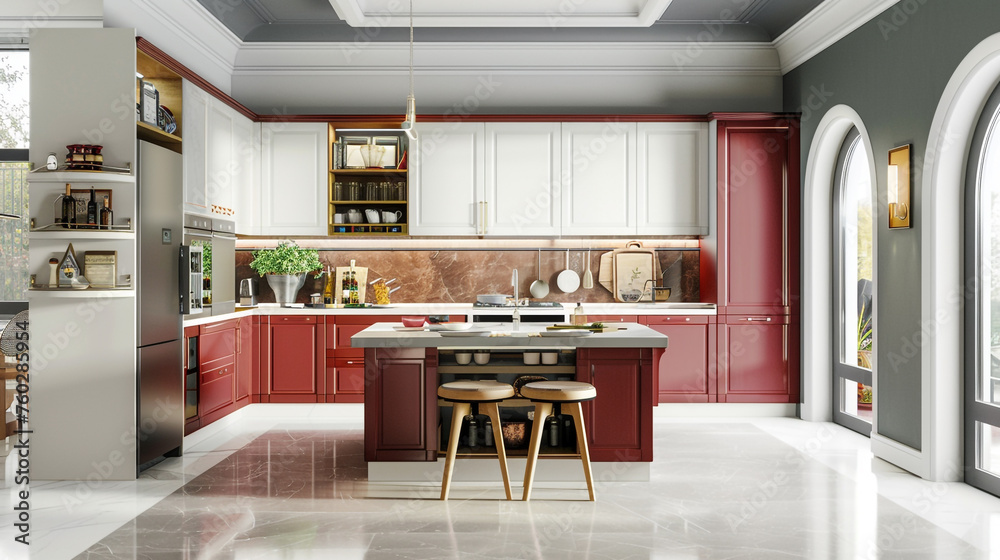 a modular kitchen layout with customizable storage units and movable ... a modular kitchen layout with customizable storage units and movable ...