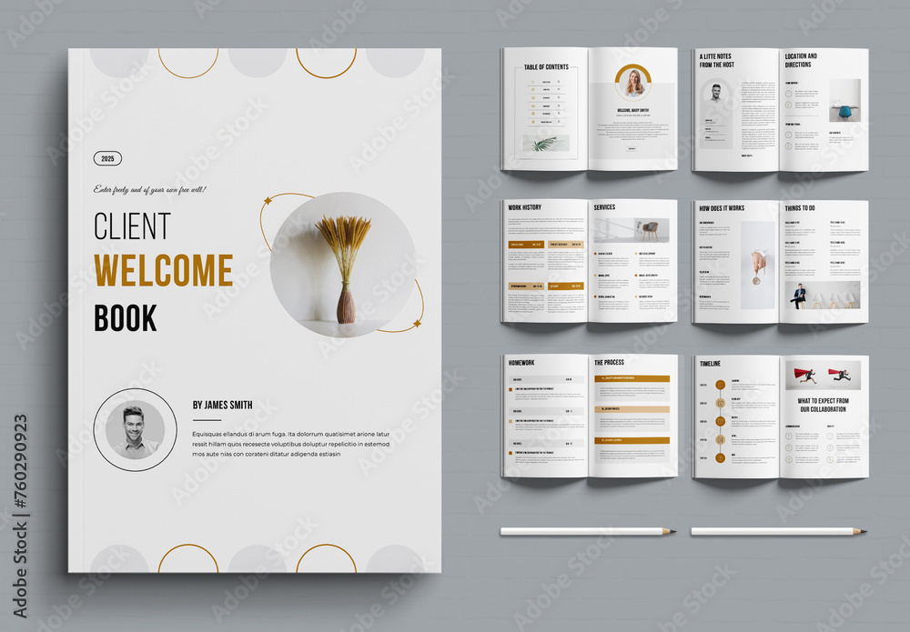 Welcome Guide Template Design Stock Template | Adobe Stock