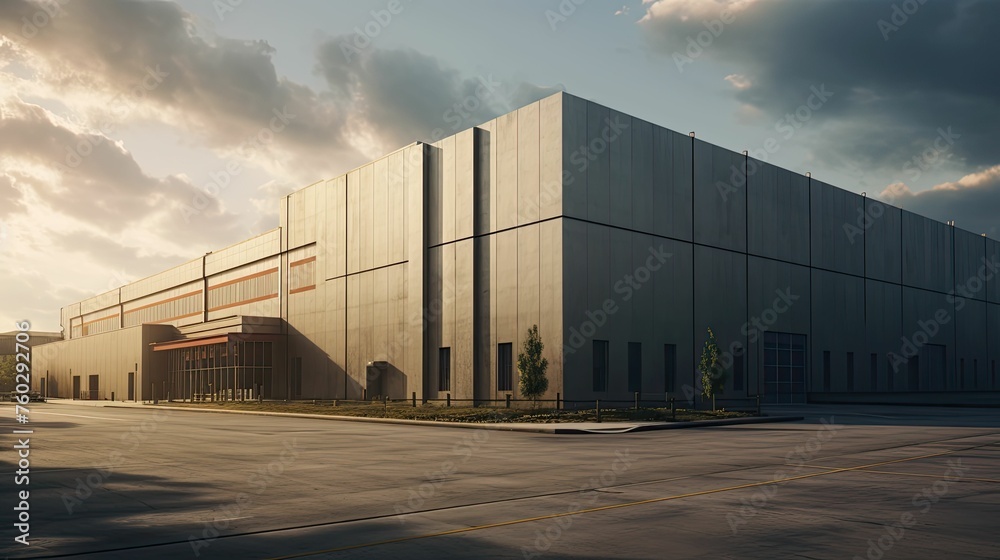 logistics industrial warehouse building illustration distribution ...