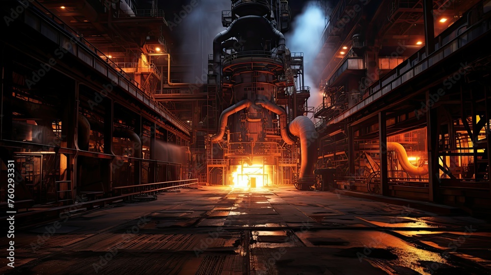 construction structure steel mill illustration beams columns ...