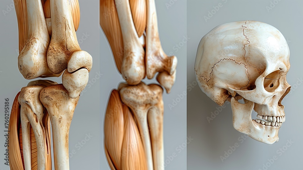 Caring for bones and knee joints, bone joints, vitamins, minerals ...