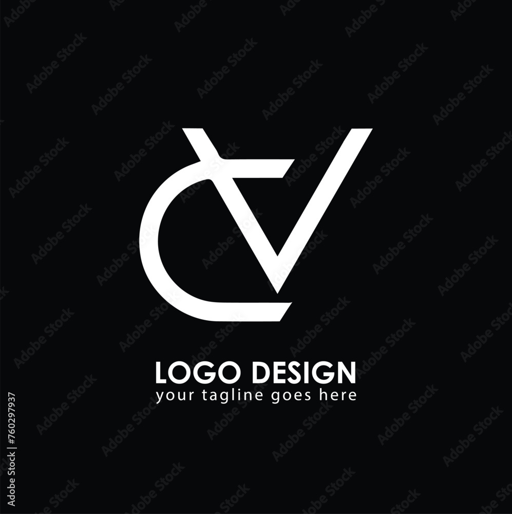 CV CV Logo Design, Creative Minimal Letter CV CV Monogram Stock Vector ...