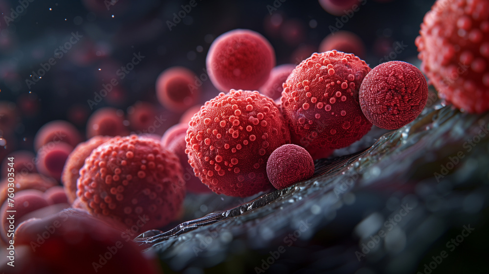 Staphylococcus aureus . Microscopic view of bacterial cell . Cluster of ...