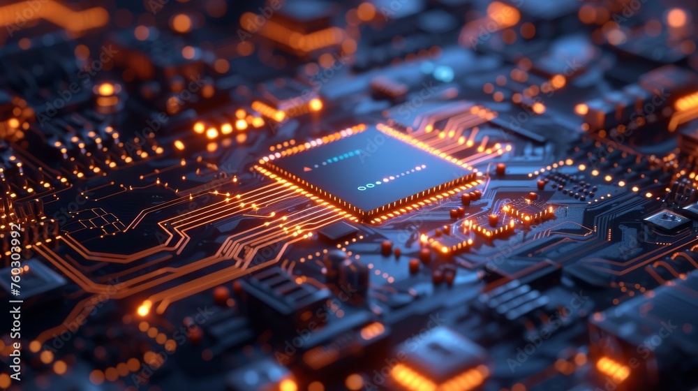 Abstract background depicting computer AI patterns and laptop ...