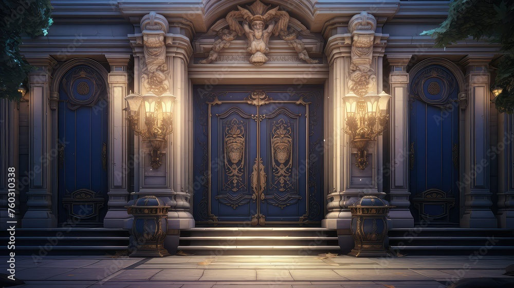 historic background mansion building illustration regal majestic ...