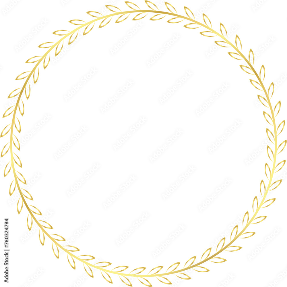 Gold Circle Images, Gold Simple Circle Frame, Gold Circle Border Stock ...