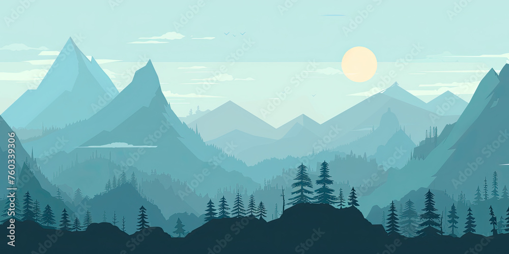 Mountains background, video game style graphics mountain level design ...