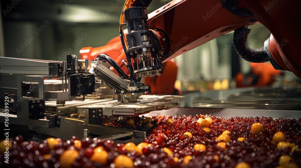 industrial machinery food processing illustration production automation ...