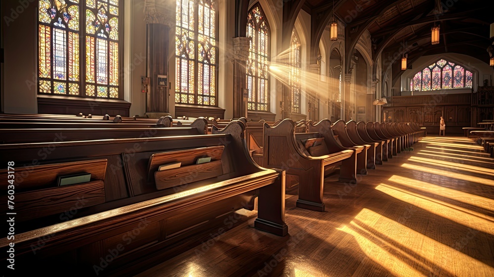 congregation pew church building illustration faith religion, sanctuary ...