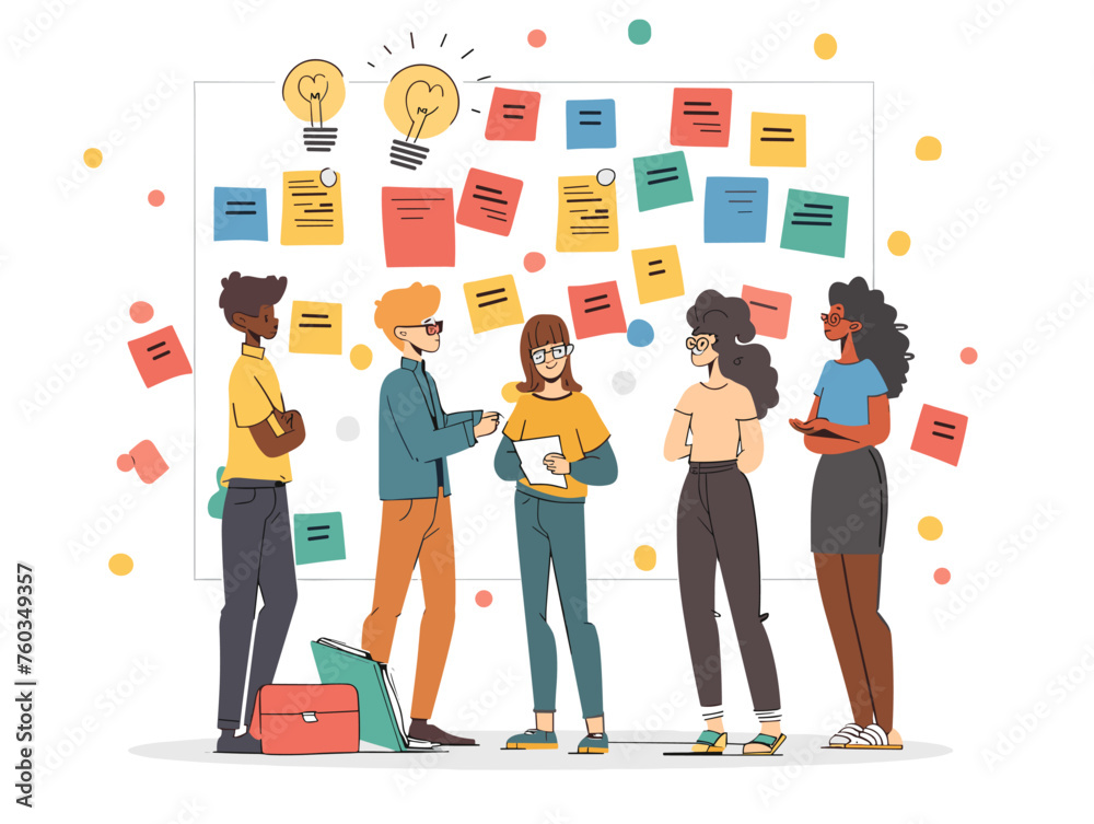 Students work in teams on a project brainstorming ideas dividing tasks ...