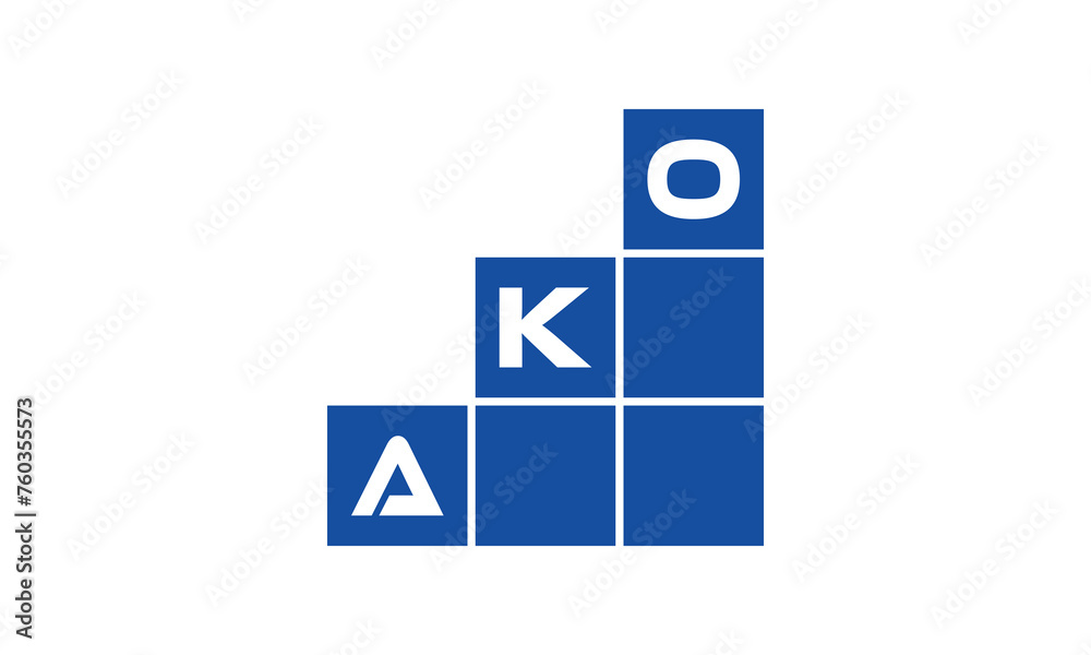 AKO initial letter financial logo design vector template. economics ...