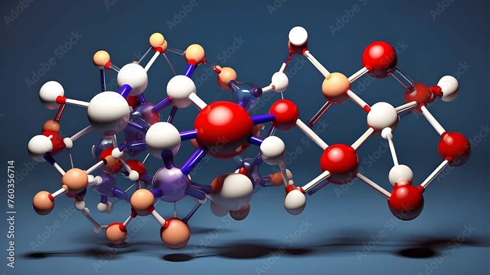3d render of molecule, 3d model of dna molecule, 3d model of molecule ...