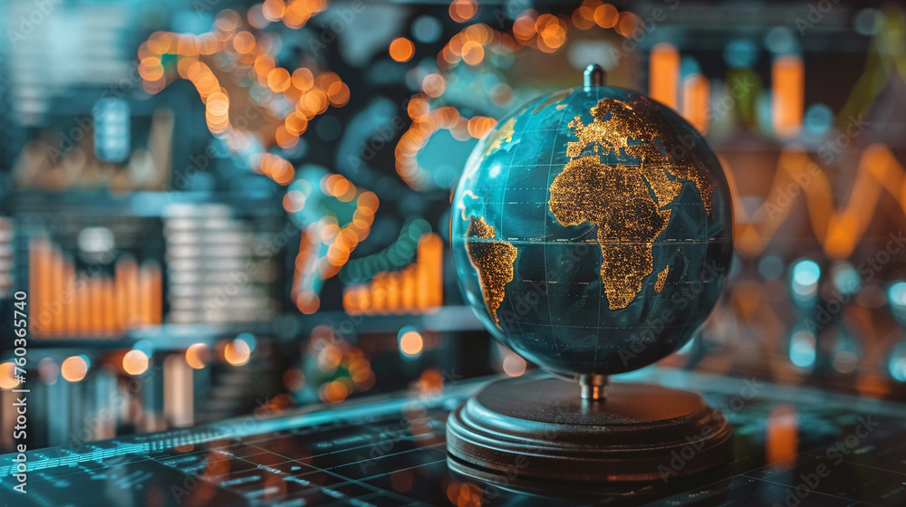 Isolated white world globe, a spherical educational tool depicting ...