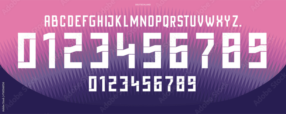 font vector team 2024 kit sport style font. retro football style font ...