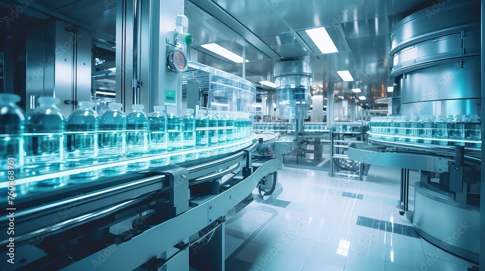 production treatment pharmaceutical plant illustration manufacturing ...