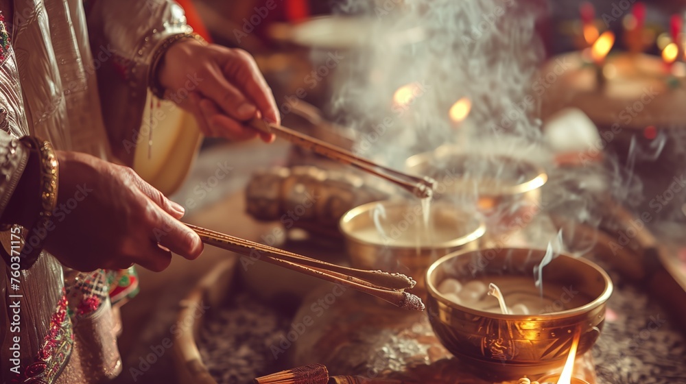 Spiritual acts of devotion and merit-making through rituals designed to ...