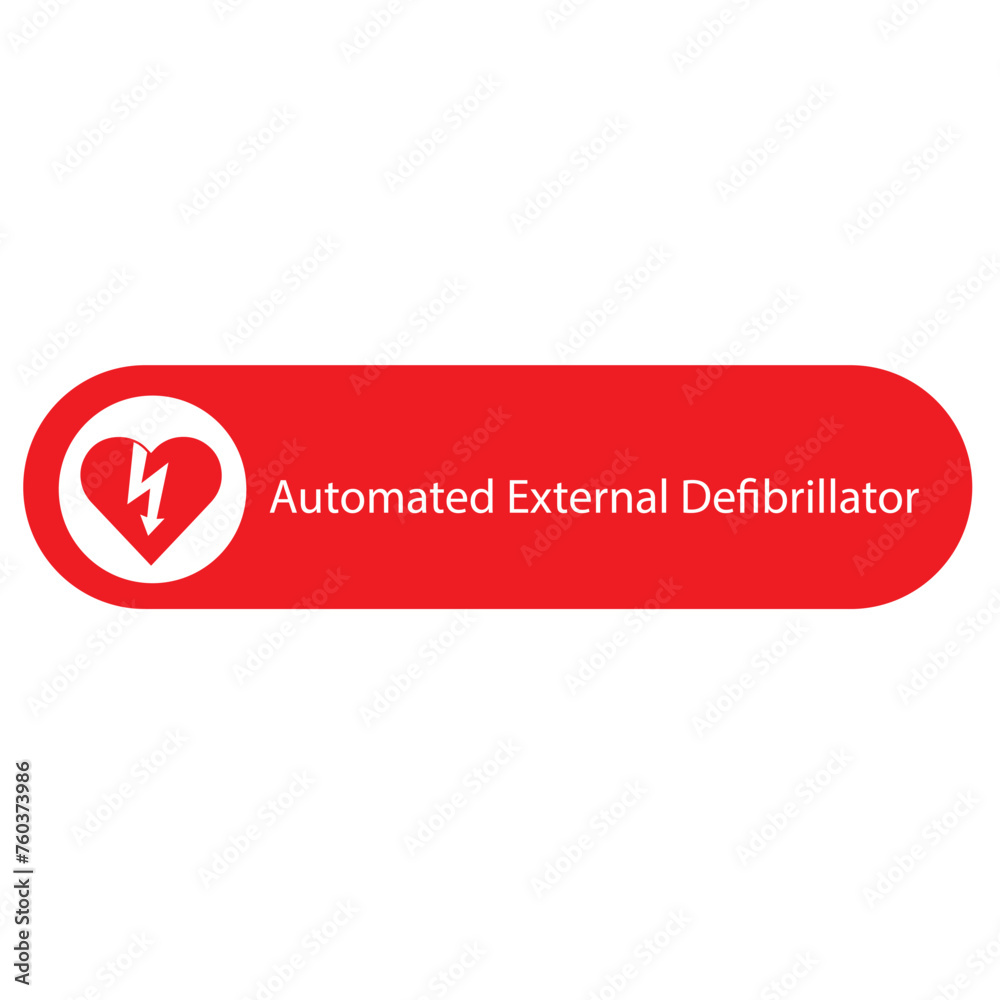 AED,automated external defibrillator aed sign with heart Stock Vector ...