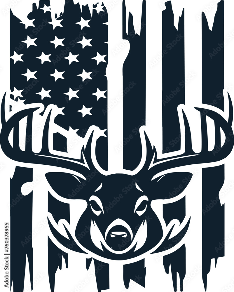 Deer Flag Svg, Deer Hunt Flag Svg, Hunting Flag Svg, Nature deer Svg ...