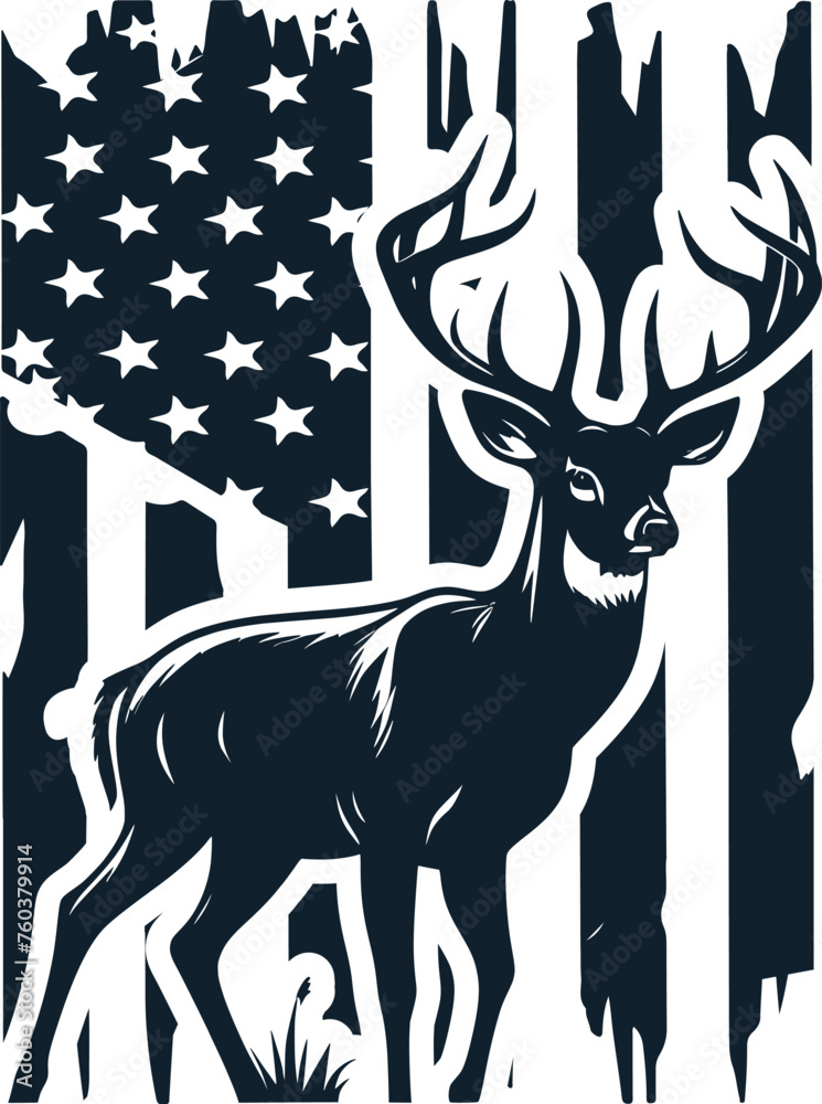 Deer Flag Svg, Deer Hunt Flag Svg, Hunting Flag Svg, Nature deer Svg ...