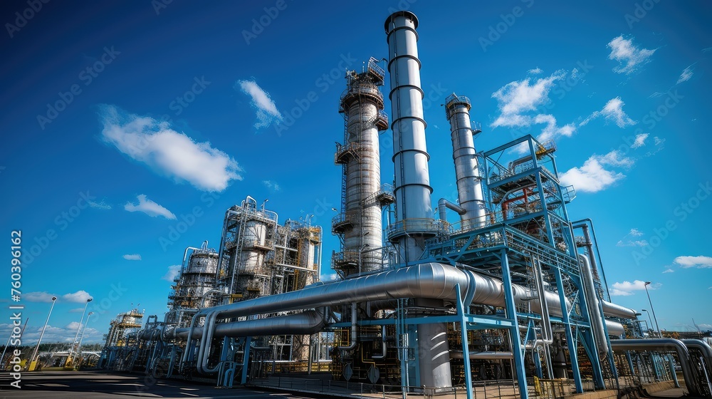 facility power chemical plant illustration industry manufacturing ...