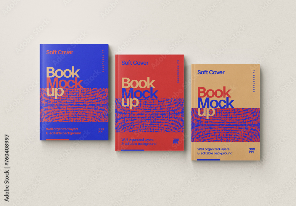 Modelo de Soft Book Cover Mockup do Stock | Adobe Stock