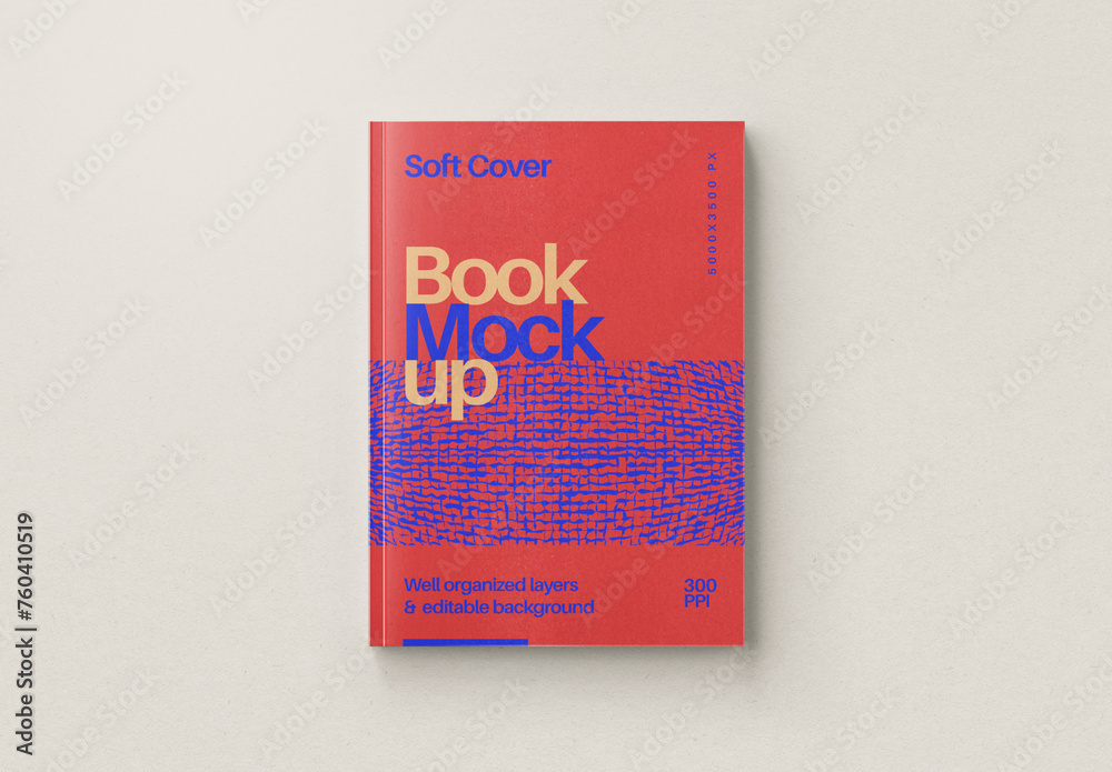 Soft Book Cover Mockup Stock Template | Adobe Stock