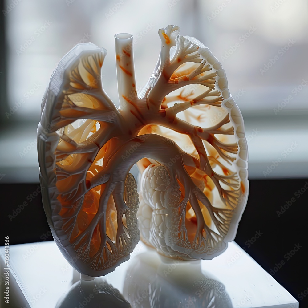 A 3D printed organ model used for surgical planning representing ...