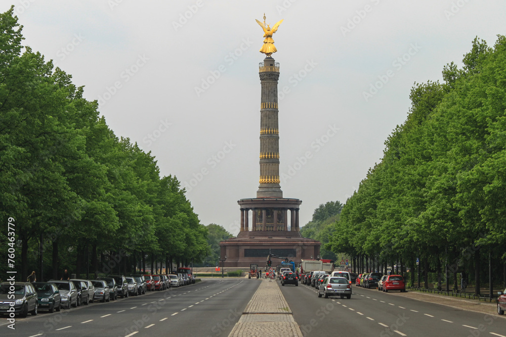 Berlin's Victory Column is topped by a golden statue of Victoria, the ...
