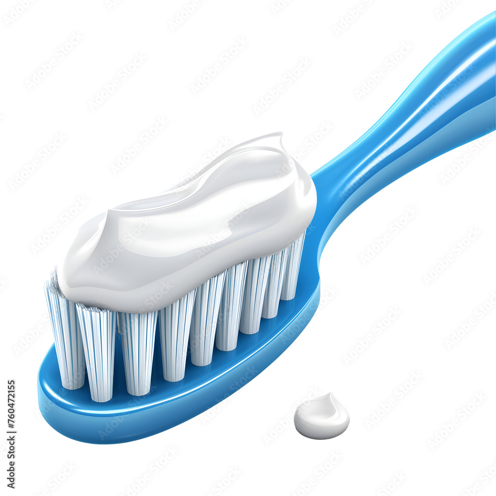 toothbrush with toothpaste isolated png on transparent background Stock ...