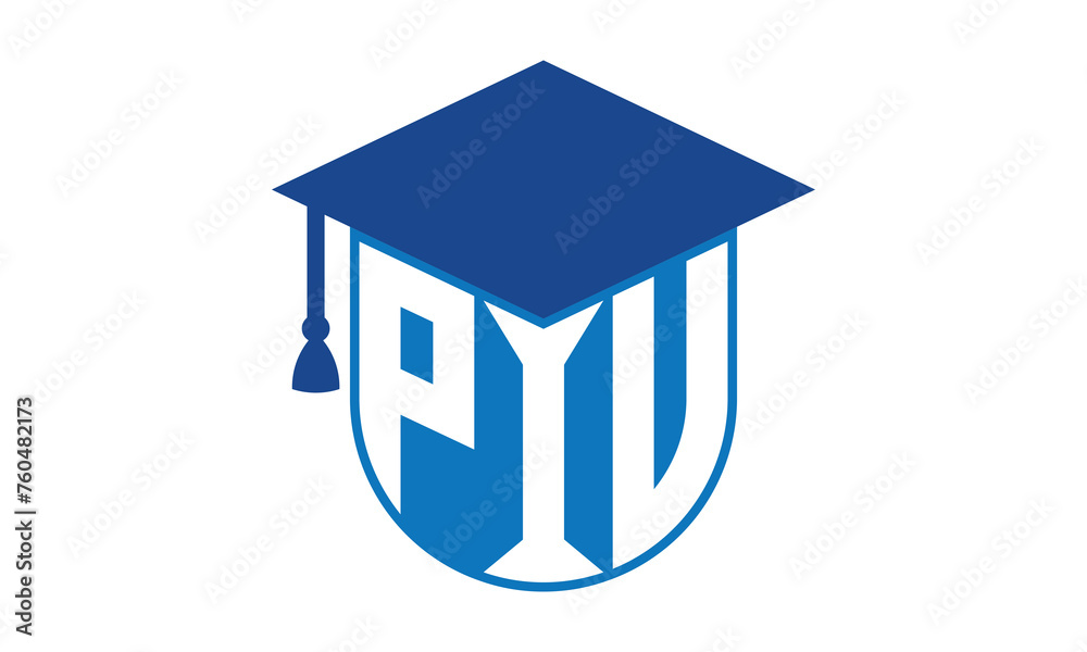 PIV initial letter academic logo design vector template. school college ...
