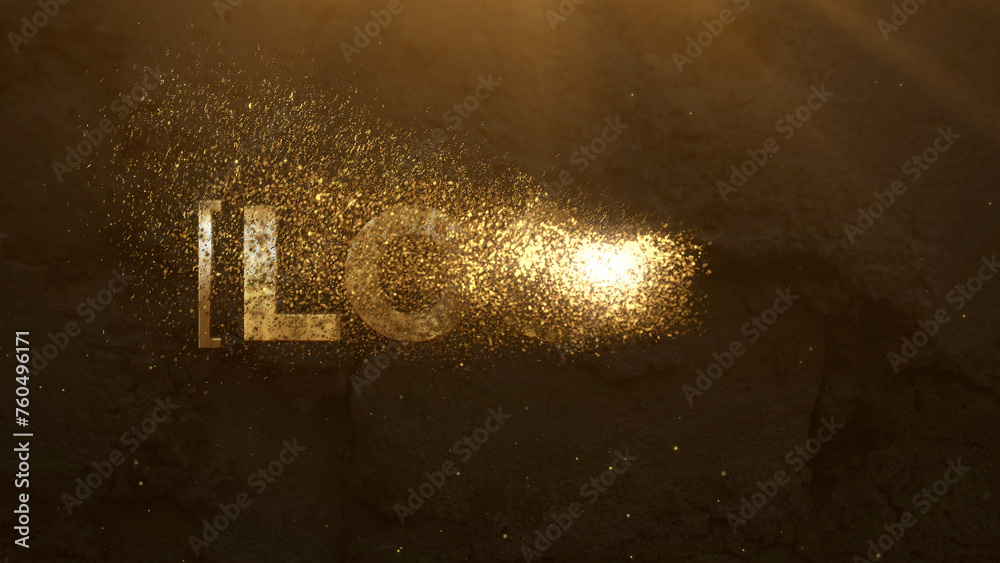 Particles Gold Logo Stock Template Adobe Stock