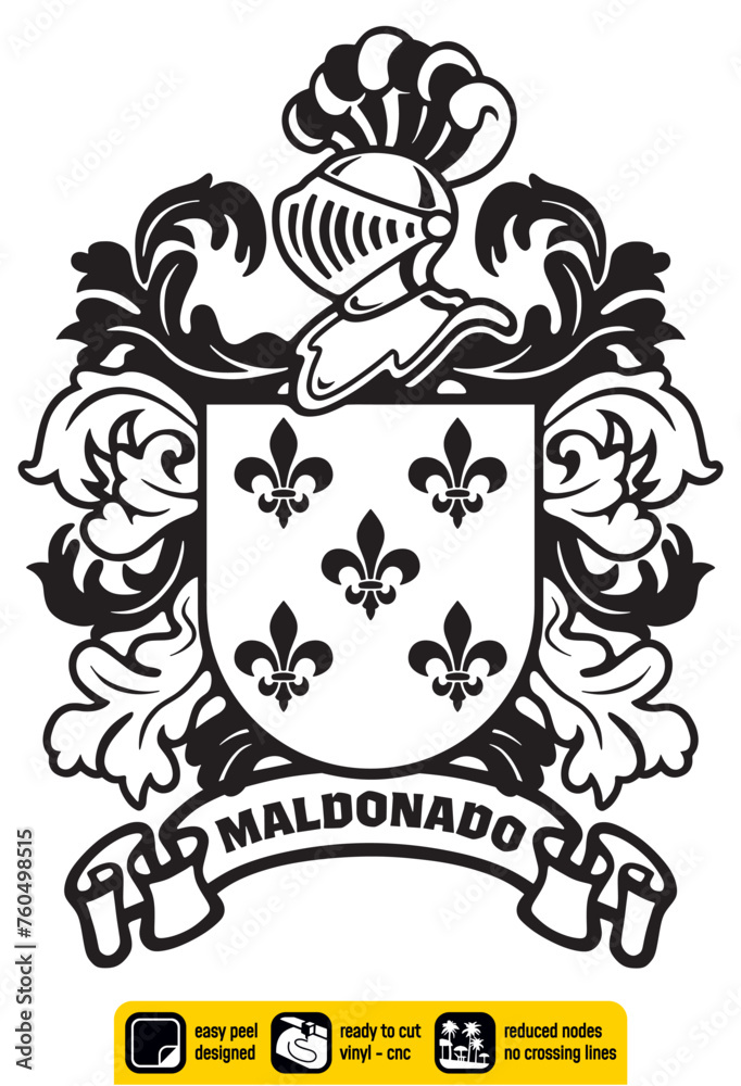 Heraldry Surname Maldonado Family Reunion Spanish Heraldry Coat Of Arms ...