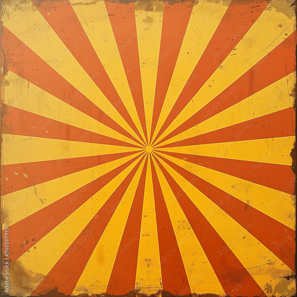 Orange and yellow sunburst background. Rays diverging from a central ...