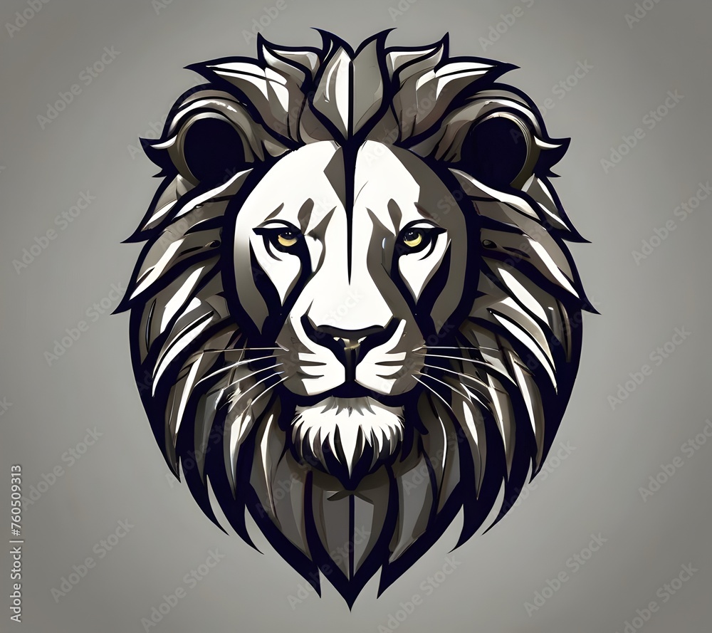 lion illustration, lion head vector, lion head logo, lion logo, lion ...