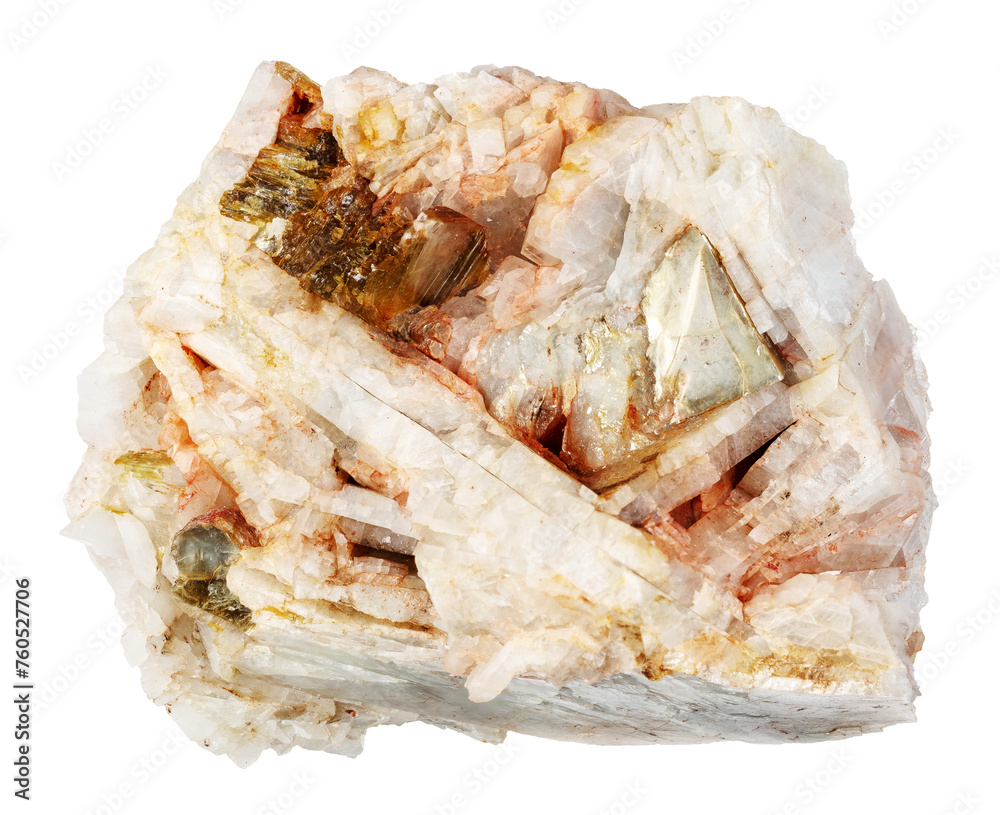 specimen of natural raw albite rock cutout Stock Photo | Adobe Stock