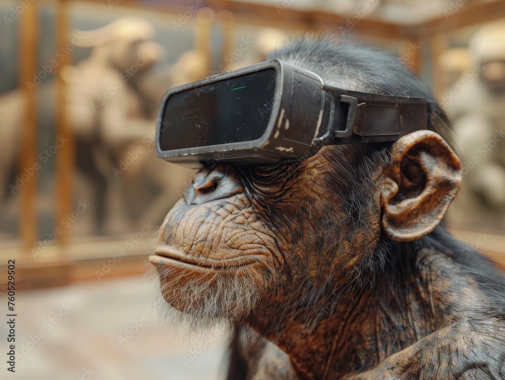 Futuristic technology reviving extinct hominids in a virtual reality ...