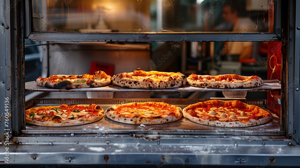 Pizza Food Truck: Photograph of a food truck with a window serving ...