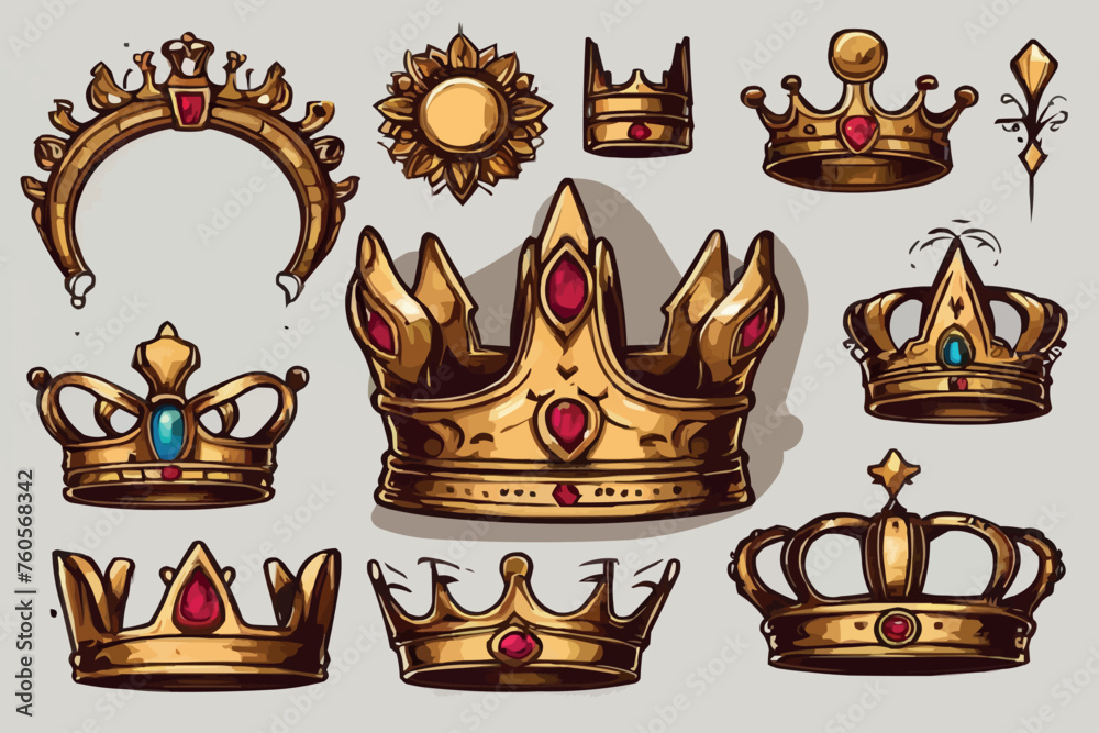 King emperor queen empress sovereign ruler royal power symbols ...