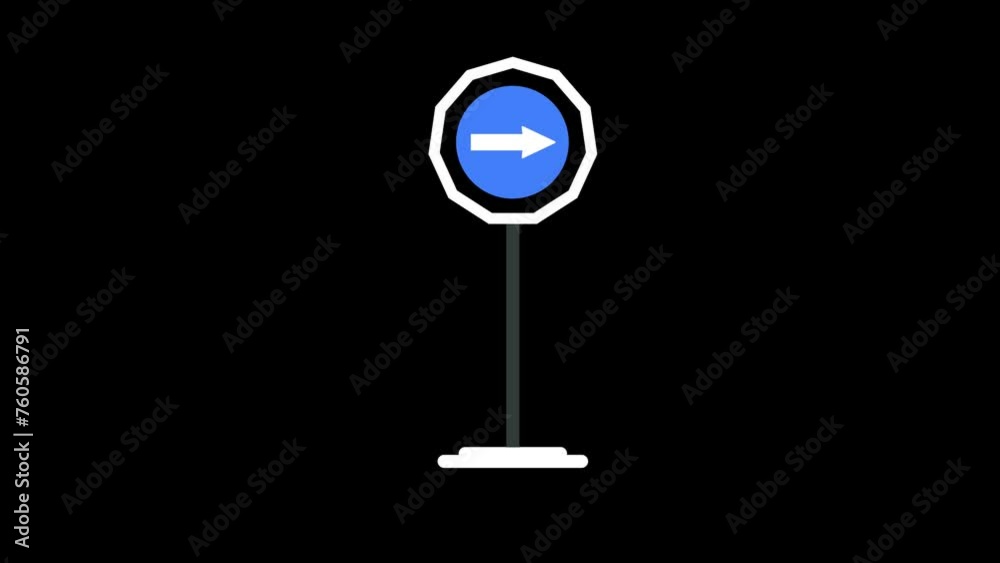 Traffic signal sign animation.traffic signs, animations, black screen ...