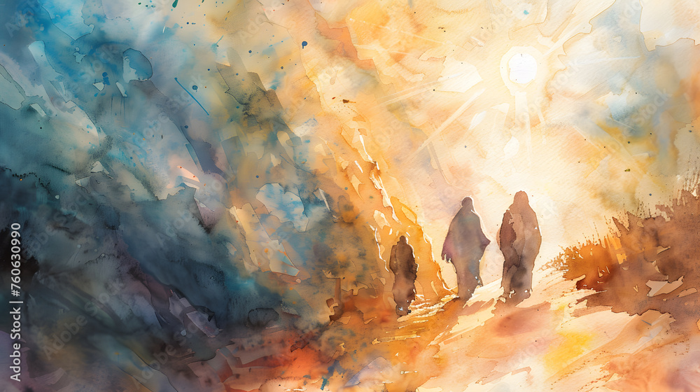 The disciples' disbelief and joy upon encountering the risen Jesus on ...