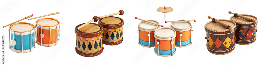 Toy Drums clipart collection, symbol, logos, icons isolated on ...