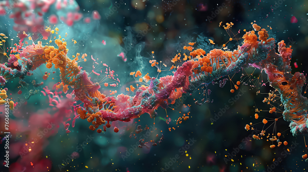 visualizations of the human genome and DNA structures Stock ...