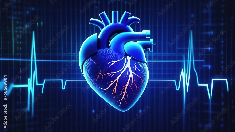 The normal sinus rhythm of the human heart, registering an ...