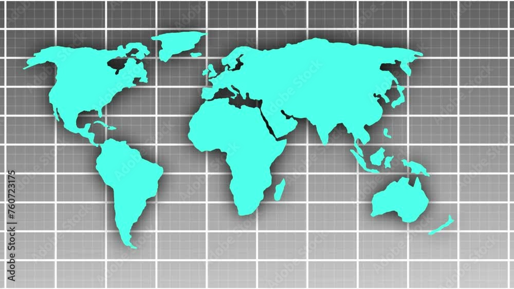 Scanning earth map animation. technology world map scanning animation ...