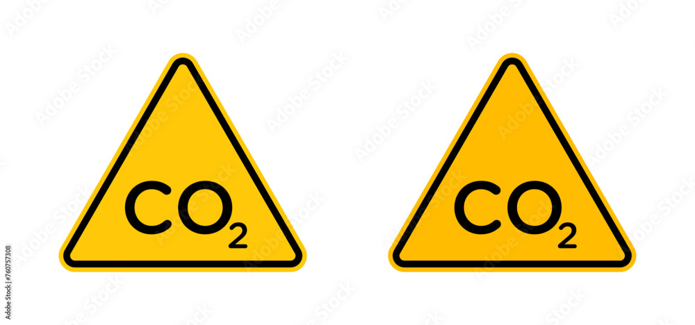 Carbon Dioxide Hazard Alert. CO2 Warning Sign. Smoke and Gas Safety Symbol Stock Vector | Adobe ...
