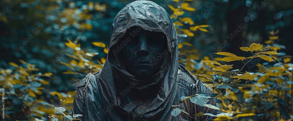 a photo of a dying android being swallowed by the nature around it ...