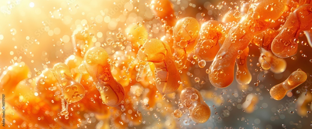 Abstract generated AI illustration of oval shapes of different sizes ...