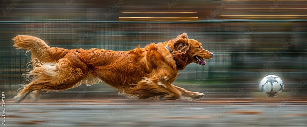 An action-packed scene captures the fast-paced excitement of a dog ...