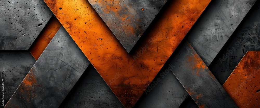 minimalist orange on a black background negative space frosted, flat ...