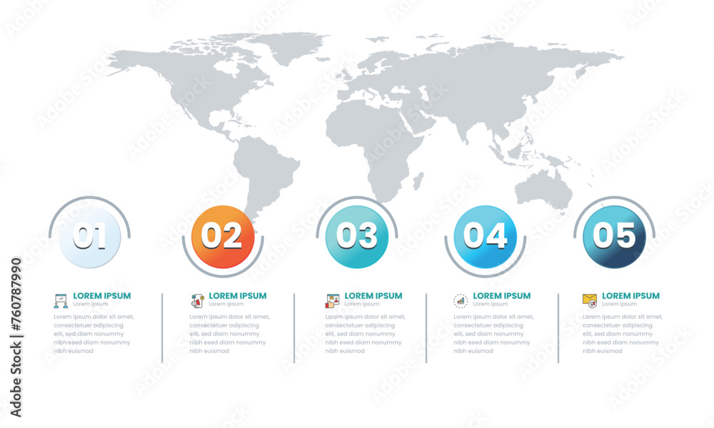 World Map Vector Infographic. A Global Perspective for Dynamic ...